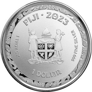 Fijian 1 Oz Silver 1 Dollar "Koi Fish" 2023 | coinscatalog.NET