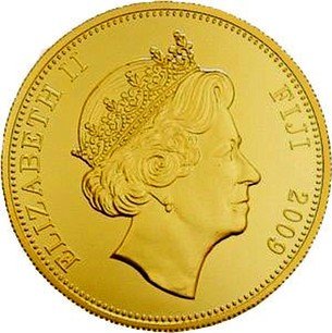 Fijian Gold plated Copper-Nickel 1 Dollar "Percula Clownfish" 2009 KM ...