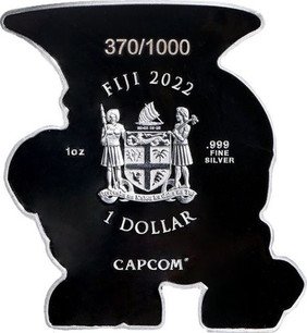 Fijian 1 Oz Silver 1 Dollar "Streetfighter. Guile" 2022 KM# 1062 ...