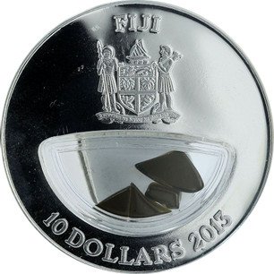 Fijian Silver 10 Dollars "Murchison Meteorite. Australia" 2013 KM# 501 ...