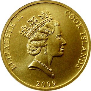 Cook Islands 1 Oz Gold 100 Dollars "Bounty" 2009 KM# 1476 ...