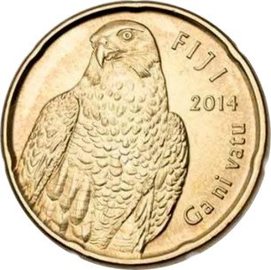 Fijian 2 Dollars "Pilgrim Falcon. Large Type" 2014 | coinscatalog.NET