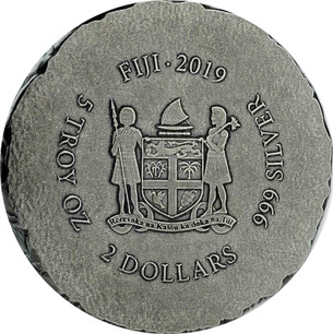 Fijian 5 Oz Silver 2 Dollars "Terracotta Warriors" 2019 | coinscatalog.NET