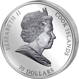 Cook Islands 3 Oz Silver 20 Dollars "Creation of Adam - Michelangelo ...