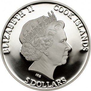 Cook Islands Silver 5 Dollars "World of Parrots. Crimson Rosella" 2014 ...