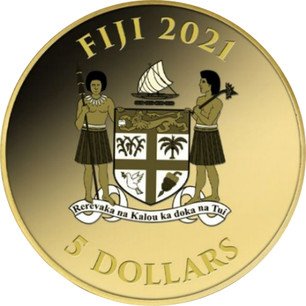Fijian Gold 5 Dollars "Bald Eagle" 2021 | coinscatalog.NET