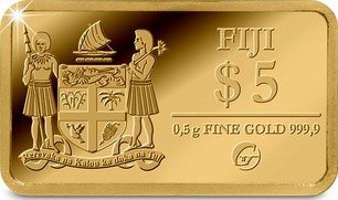 Fijian Gold 5 Dollars "Tower Bridge" 2017 KM# 596 | coinscatalog.NET