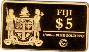 Fijian 1/100 Oz Gold 5 Dollars "Tower Bridge" 2021 | coinscatalog.NET