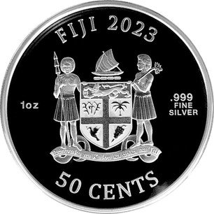 Fijian 1 Oz Silver 50 Cents "Dogs. German Shepherd" 2023 | coinscatalog.NET