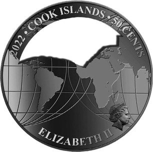 Cook Islands Silver plated Iron 50 Cents "Great wall of China" 2022 ...