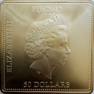 Fijian 50 Dollars "The Great Pyramids of Giza" 2012 | coinscatalog.NET