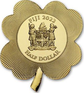 Fijian Gold plated Copper-Nickel Half Dollar "Lucky Charm" 2022 ...