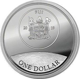 Fijian Silver plated Copper-Nickel One Dollar "50th Anniversary of the ...