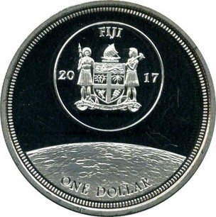 Fijian Silver plated Copper-Nickel One Dollar "Apollo 11 Lunar Module ...