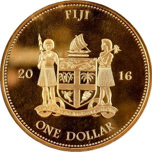 Fijian Gold plated Copper-Nickel One Dollar "Denver Broncos Super Bowl ...
