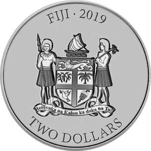 Fijian Silver Two Dollars "Owl of Athena" 2019 | coinscatalog.NET