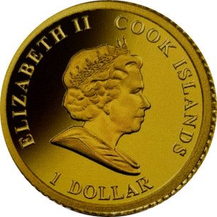 Cook Islands Gold 1 Dollar "John Paul II. Elizabeth II" 2010 ...