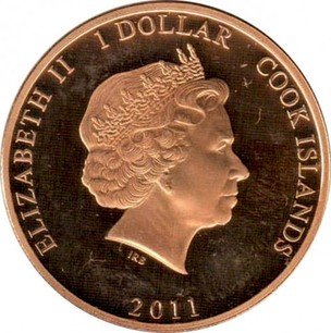 Islas Cook Cobre-Niquelado Oro 1 Dólar "Compromiso del Príncipe William ...