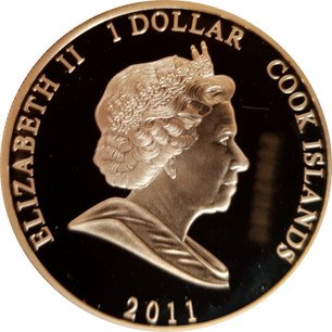 Cook Islands Gold plated Copper-Nickel 1 Dollar "Engagement of Prince ...