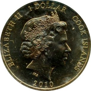 Cook Islands Gold plated Copper-Nickel 1 Dollar "History of the Royal ...
