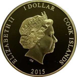 Cook Islands Gold plated Copper 1 Dollar "King George III" 2015 ...