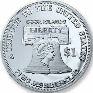 Cook Islands Silver plated Bronze Dollar "Peace Through Strength" 2017 ...