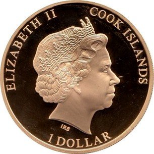 Cook Islands Copper-Nickel plated Gold 1 Dollar "Religion" 2010 ...