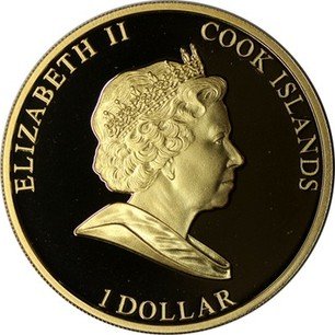 Cook Islands Copper-Nickel plated Gold 1 Dollar "Roman Britain. The ...