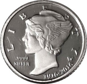 Cook Islands Silver One Dime "100th Anniversary of U.S. Mercury Dime ...