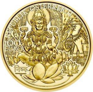 Austrian Gold 100 Euro "The Gold of India" 2023 | coinscatalog.NET