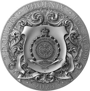 Niuean 1 Oz Silver 2 Dollars "Phoenix" 2023 | coinscatalog.NET