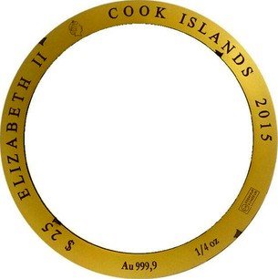 Cook Islands 1/4 Oz Gold 25 Dollars "Armillary 3/4" 2015 | coinscatalog.NET