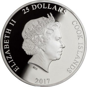Cook Islands 5 Oz Silver 25 Dollars "Spider-Man" 2017 | coinscatalog.NET
