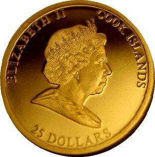 Cook Islands Gold 25 Dollars "Year of the Rabbit" 2011 | coinscatalog.NET