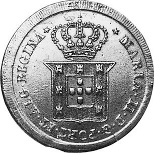 Portuguese 40 Reis "Maria II Pattern" 1833 KM# Pn78 | coinscatalog.NET