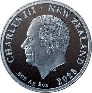 New Zealand 2 Oz Silver Two Dollars "Charles III 75th Birthday" 2023 ...