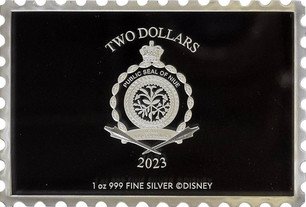 Niuean 1 Oz Silver Two Dollars "Peter Pan Postage Stamp" 2023 ...
