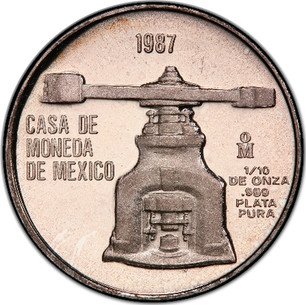 Mexicano 1/10 Oz Plata 1/10 Onza "Calendario Azteca" 1987 ...