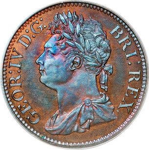 Great Britain 1/100 Dollar "George IV Pattern" 1823 KM# Pn4 ...