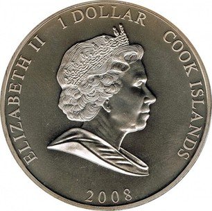 Cook Islands Copper-Nickel 1 Dollar "Elizabeth and Philip on ...