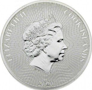 Cook Islands 1 Oz Silver One Dollar "Elizabeth II Silver Star" 2019 ...