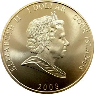 Cook Islands Copper-Nickel 1 Dollar "Elizabeth in crown. Philip in ...