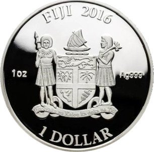 Fijian 1 Oz Silver 1 Dollar "Falcon" 2016 | coinscatalog.NET