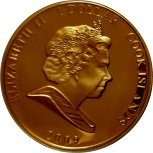Cook Islands Gold plated Copper-Nickel 1 Dollar "History of the Royal ...
