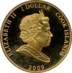 Cook Islands Gold plated Copper-Nickel 1 Dollar "History of the Royal ...