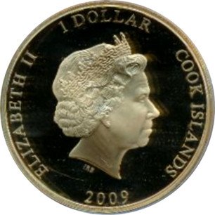 Cook Islands Gold plated Copper-Nickel 1 Dollar "King James I" 2009 ...
