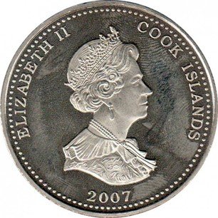 Cook Islands Copper-Nickel One Dollar "Nelson Down the Stairs" 2007 ...