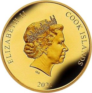 Cook Islands Gold 10 Dollars "Elizabeth II Good Fortune" 2021 ...