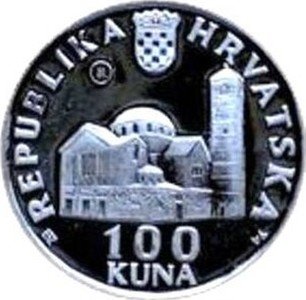 Croatian Silver 100 Kuna "900th Anniversary of the Zagreb Diocese and ...