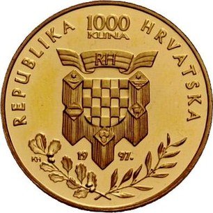 Croatian Gold 1000 Kuna "First Croatian President dr. Franjo Tudman ...